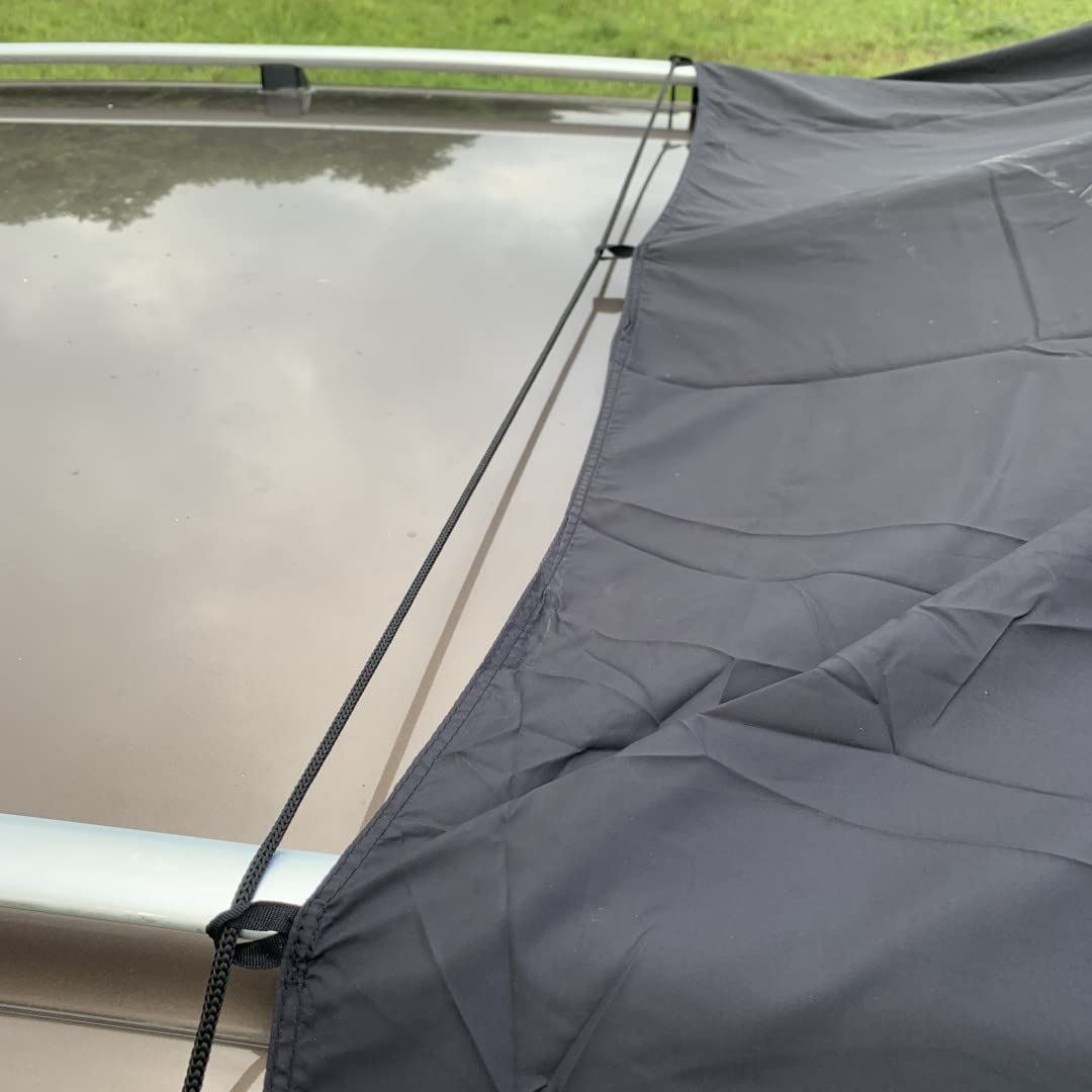 SUV Tailgate Tent Sleep in Car Lightweight Portable Water-Repellent Black as Privacy Room for Shower Toilet Sleeping Changing Clothes Screen Mesh and 6pcs Tent Pegs H-W-D: 7.5ft-4.9ft-4.9ft