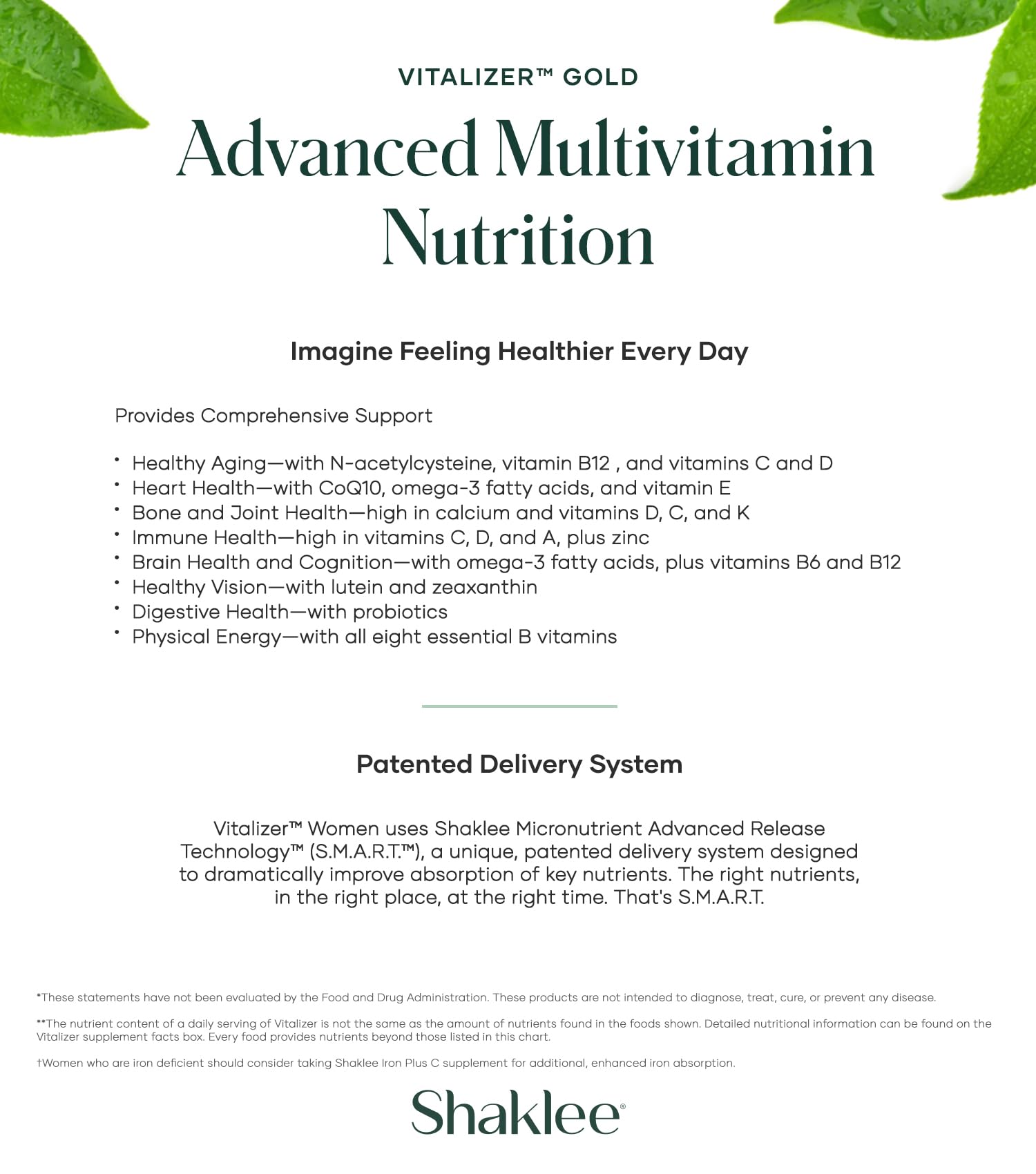 Shaklee - Vitalizer™ Men - Advanced Nutrition Vita-Strips® with Vitamins, Minerals, Omega-3s, Probiotics & More for Heart, Joint, Immune, Bone, Digestive Health & Physical Energy - 30 Vita-Strips®