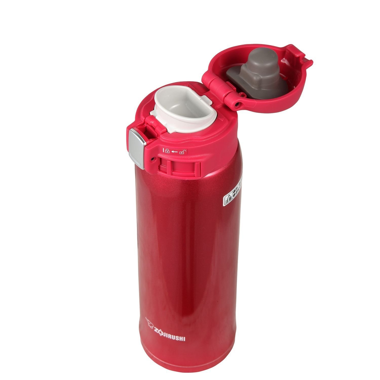 Zojirushi SM-SA48RW Stainless Steel Vacuum Insulated Mug, 1 Count (Pack of 1), Clear Red