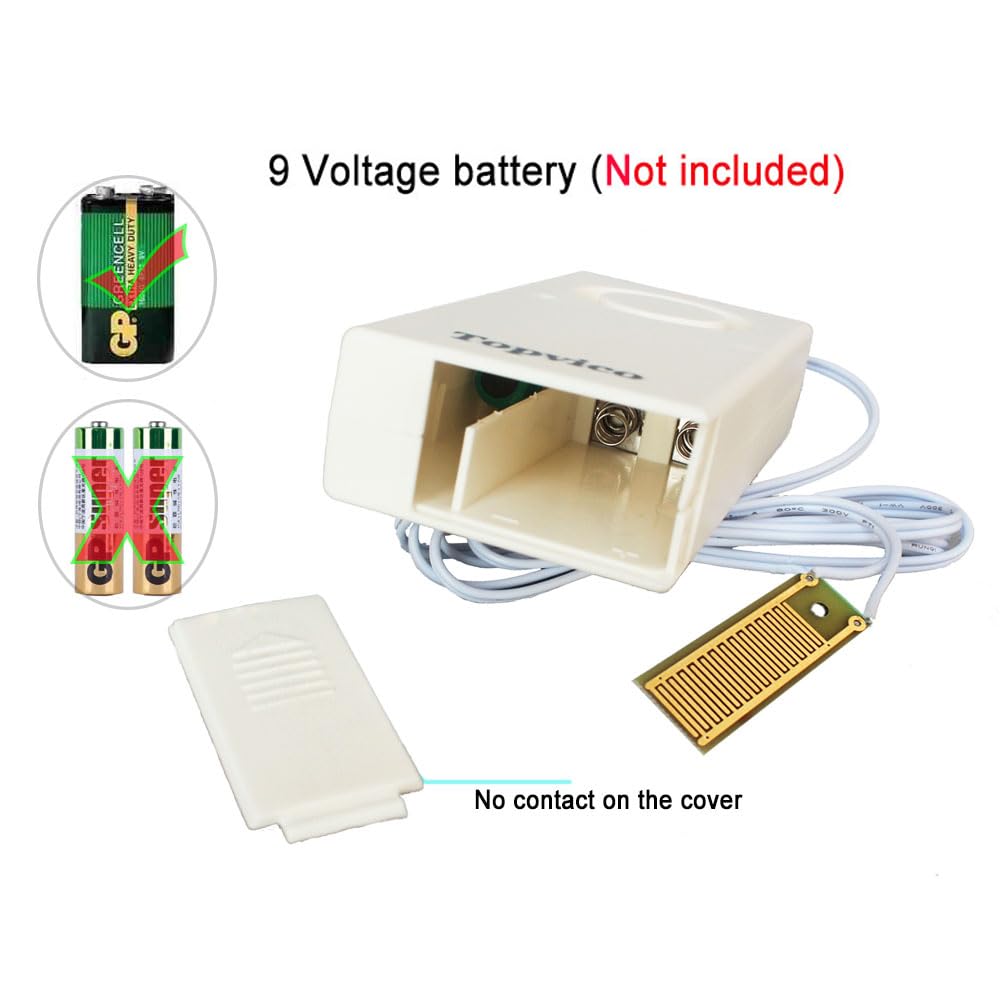 Topvico Water Leak Sensor Detector Flood Alarm for Basement Moisture 120dB Work Alone Battery Operated 3 Packs