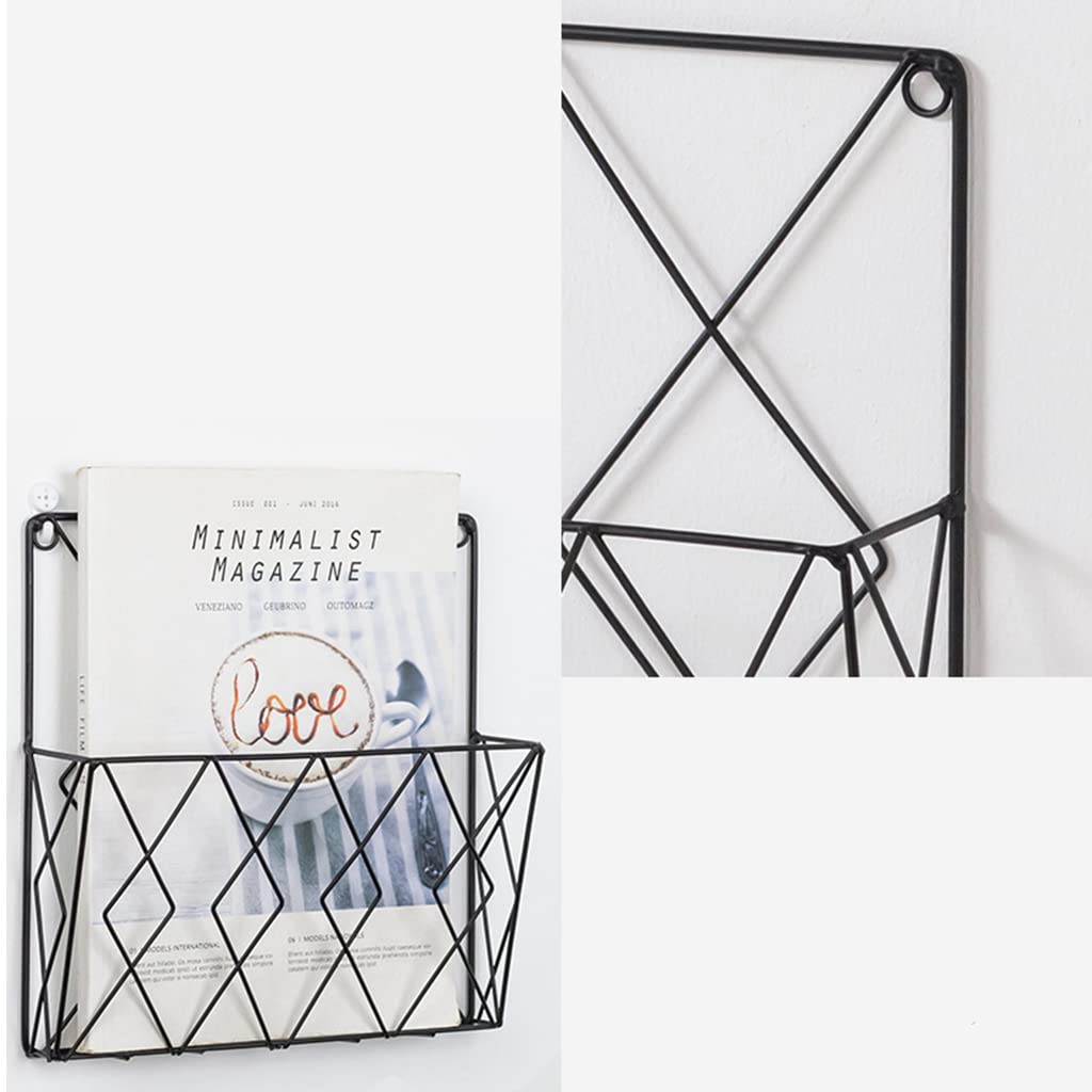 Wall File Holder Mesh Magazine Holder Hollow-out Iron Wire Collection For Case Vertical Holder Home Organizer Supplies