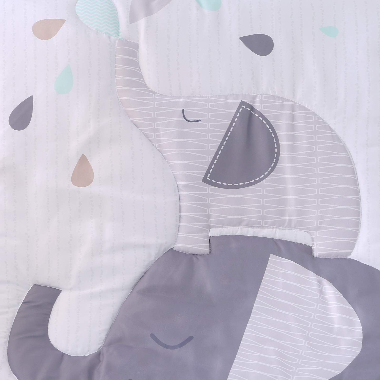 Wowelife Gray Crib Bedding Set, Premium 3-Piece Baby Bedding Set Elephant,Crib Bedding Set for Baby, Breathable and Soft for Boy and Girl