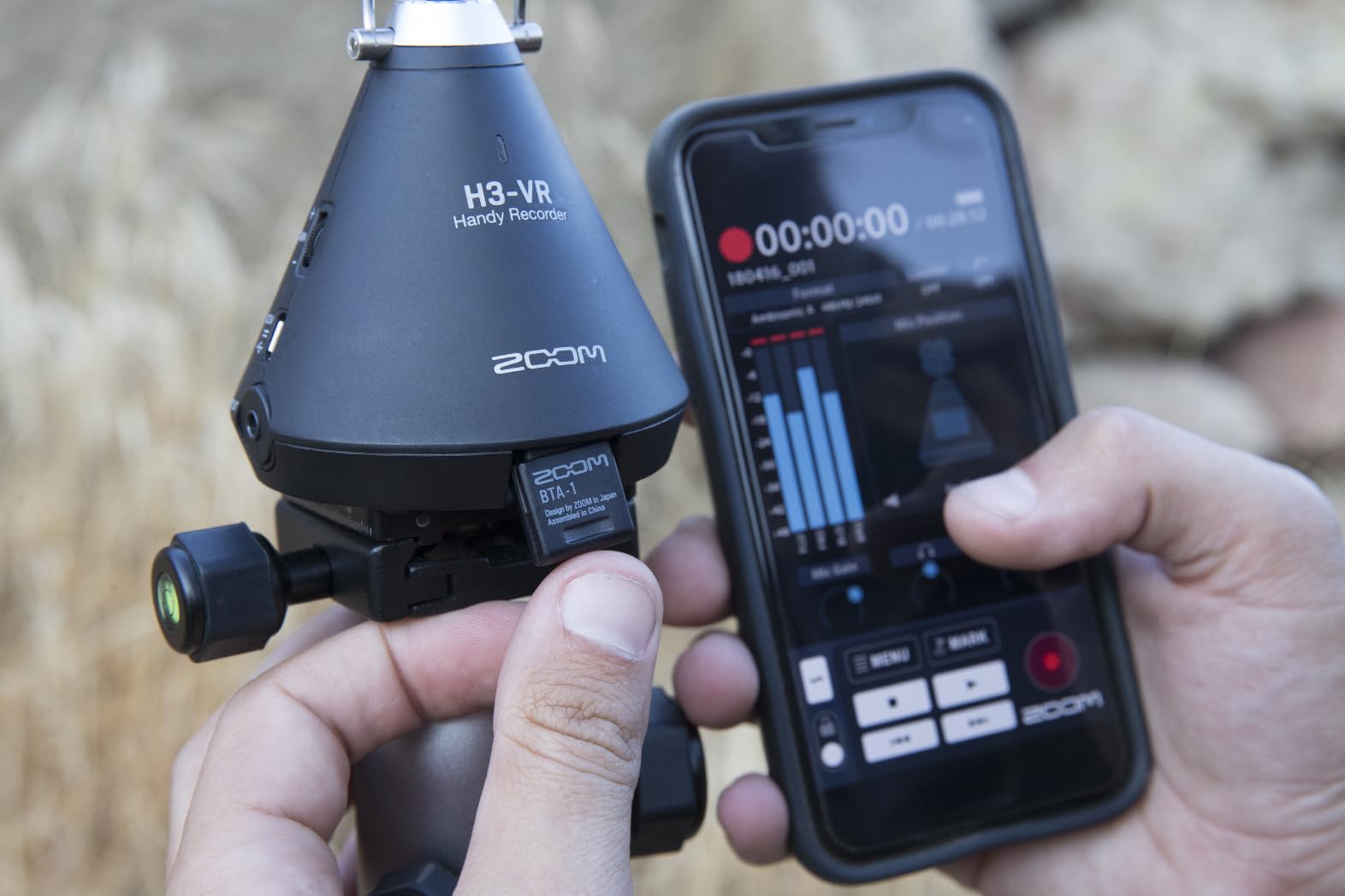Zoom H3-VR 360-Degree Audio Handy Recorder Bundle with Portable Charger and 32GB MicroSD Card, Charger Compatible with All Mobile Devices (3 Items)
