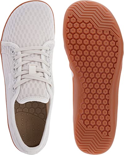 WHITIN Women's Water Shoes Dry Quick Aqua Barefoot Swim Sneakers Beach Minimalist Size 8 Zero Drop Surfing Walking Boating Athletic Sport Beige 39