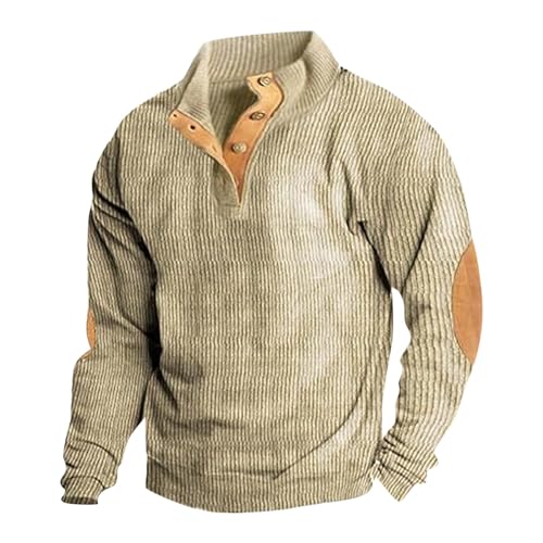 Sweatshirts for Men,Vintage Aztec Men's Golf Pullover Cowboy Mens Button Down Long Sleeve Shirts Fall Tops