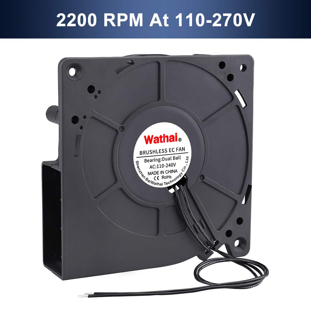 Wathai EC 120mm x 32mm Duall Ball High Airflow Centrifugal Blower Fan AC 110V 115V 120V 220V 240V