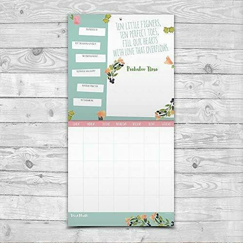 TF Publishing - Baby’s First Year Floral Open-Dated Keepsake Wall Calendar - DIY Personalize & Customize - Floral Design - Start with Any Month - Record Milestones - Stickers Included - 12 x 12”