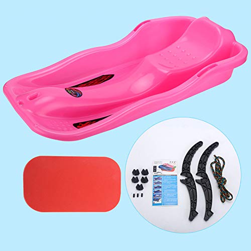 Yimeezuyu Snow Sled Kids Toboggan Downhill Pull Sled Sand Grass Skiing Snowboard Boat Sleigh for Unisex Kids Adults