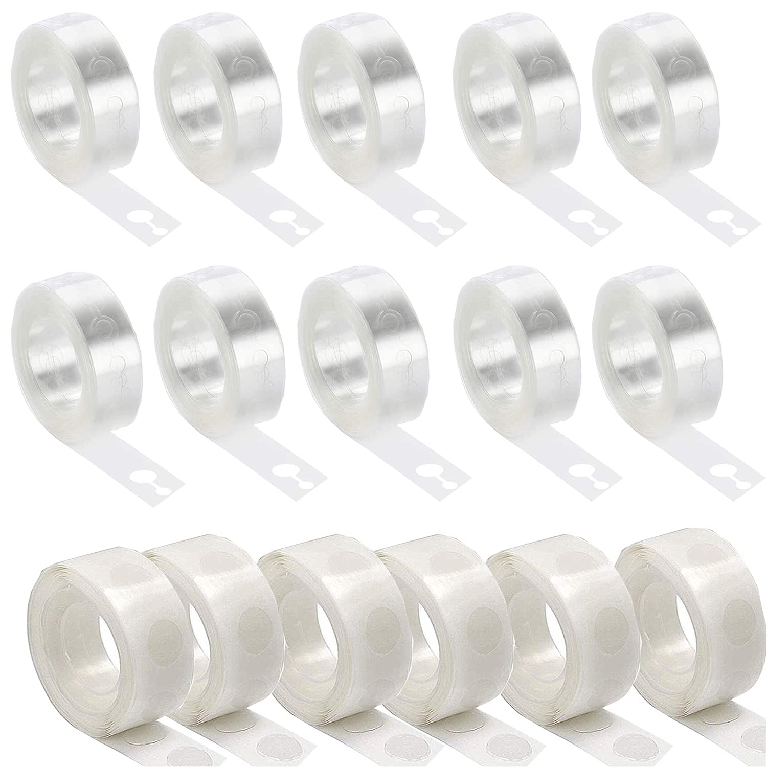 Vikeivty Balloon Arch Strip Kit, Decorating Strip Kit, 10 Rolls/ 164 Feet Balloon Tape Strips with 6 Rolls/ 600 Balloon Glue Point Dots Stickers for Birthday