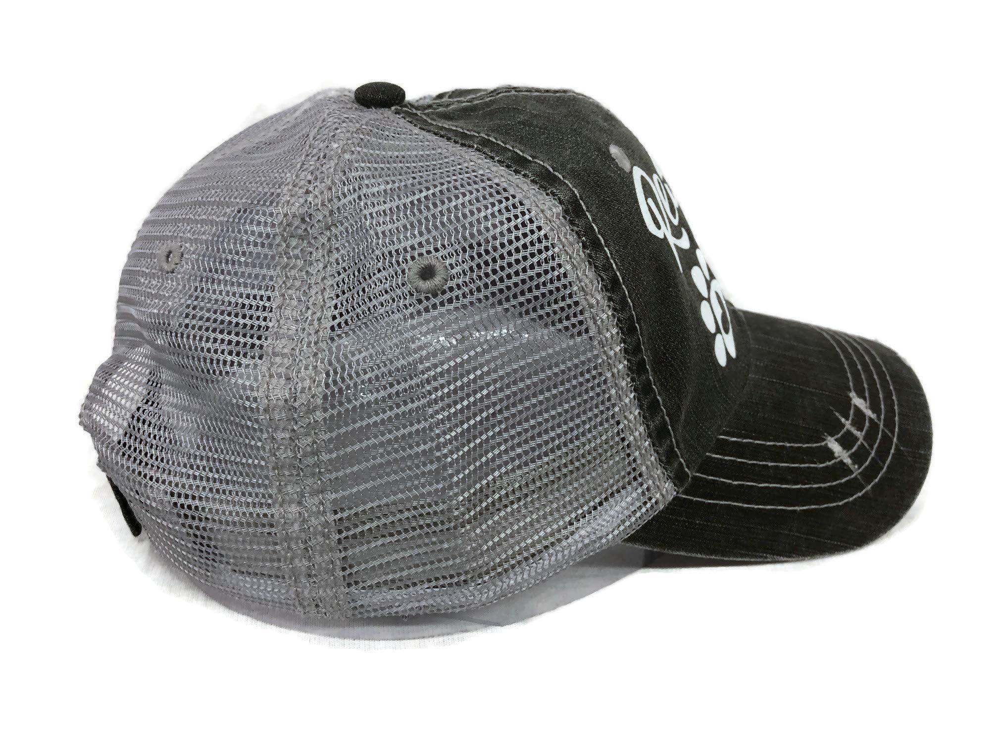 White Glitter Rescued is My Favorite Breed Grey Trucker Cap Pet Animal Dog Cat