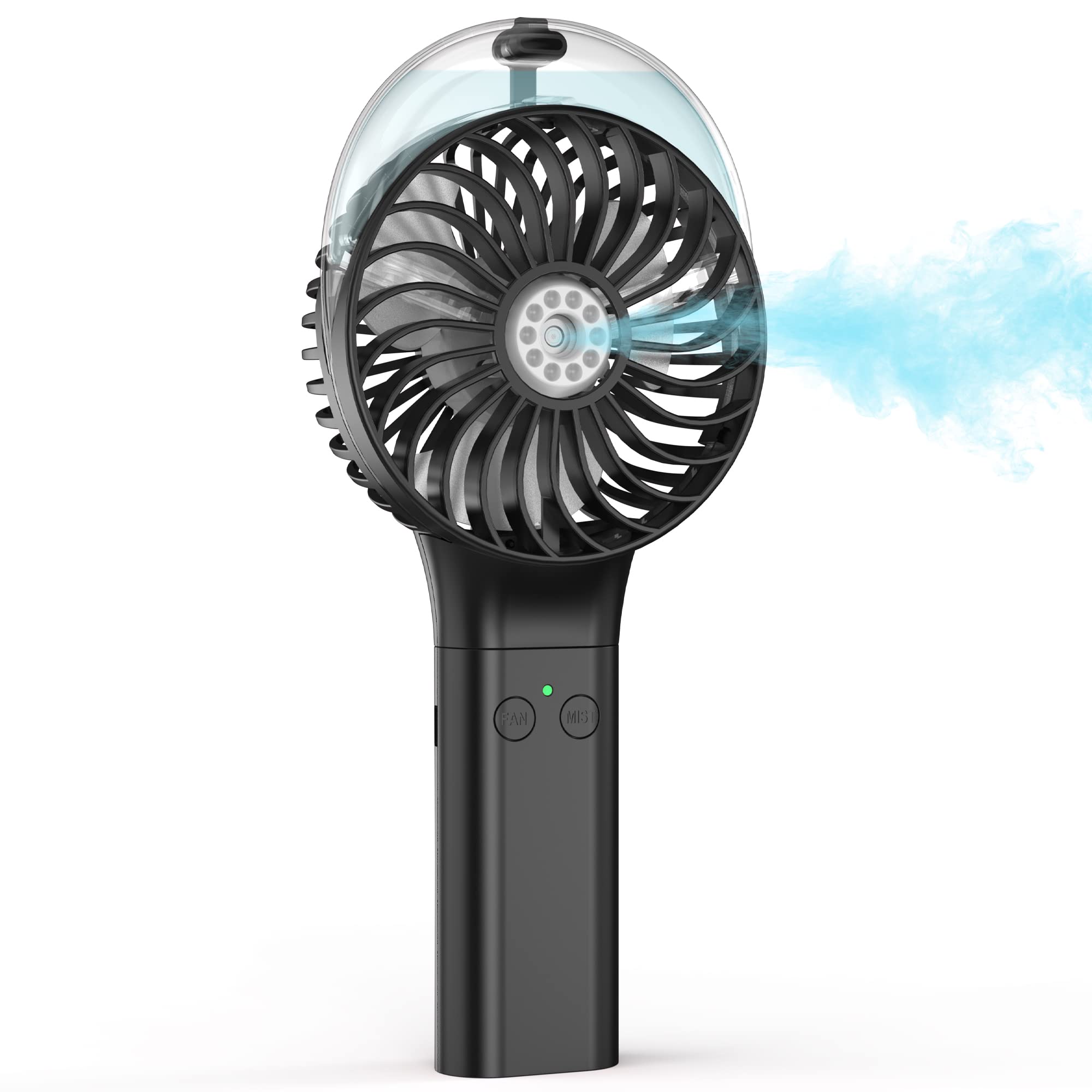 Super Mini Handheld Fan, Pocket Size Portable Battery Fan with Max 18 Hours Working Time, Strong Airflow, 3 Speeds, Natural Wind Mode, Removable Base Personal Fan For Home, Office (Pink))
