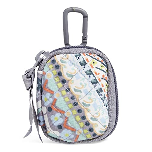 Vera Bradley Women's Cotton Bag Charm for Airpods, Citrus Paisley - Recycled Cotton, One Size