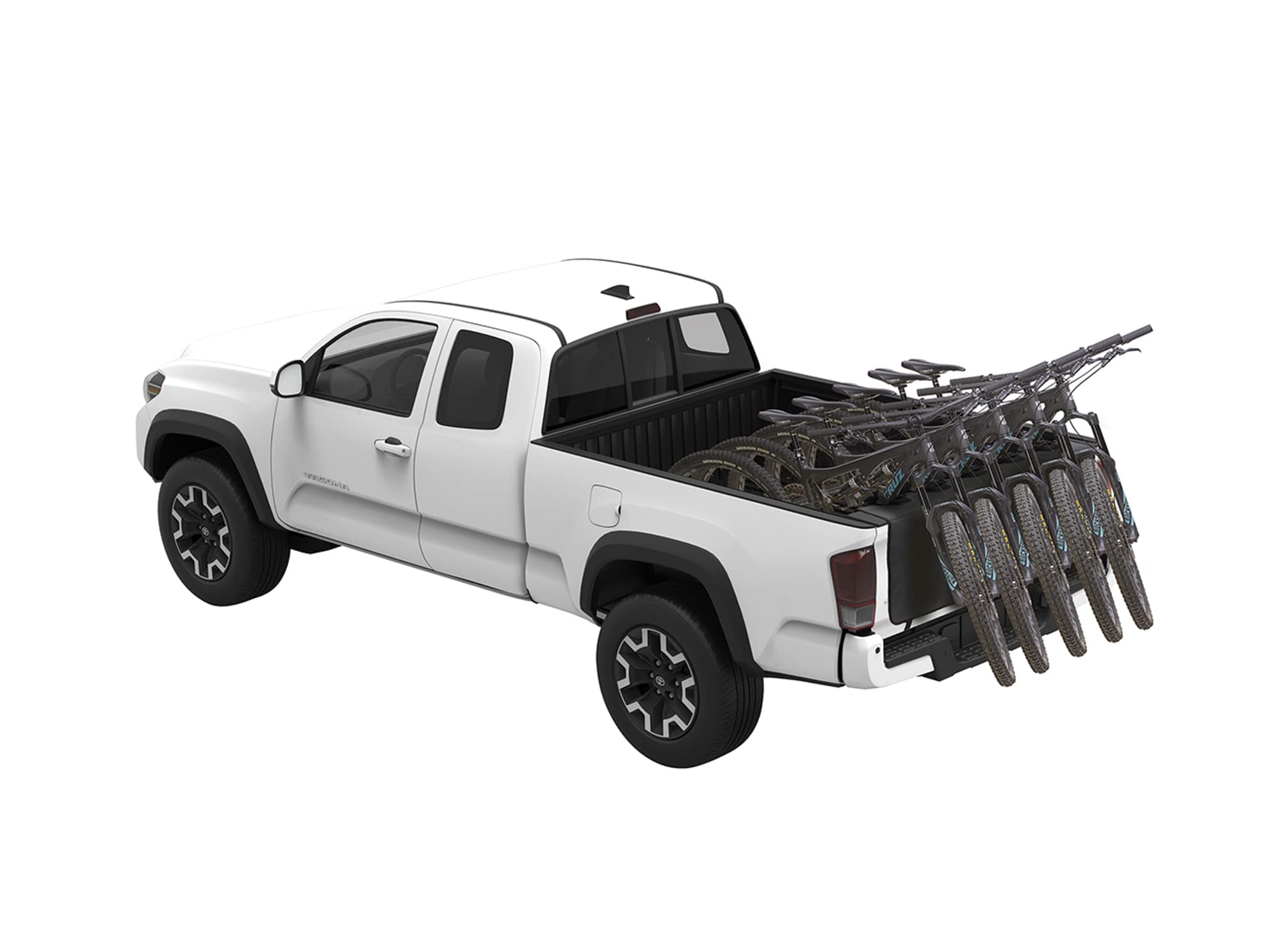 Yakima Gatekeeper Full Size Truck Bed Medium Polyester Trunk Tailgate Bicycle Rack Pad with Soft Felt Backing, Cradles, and Buckles for 5 Bikes, Black