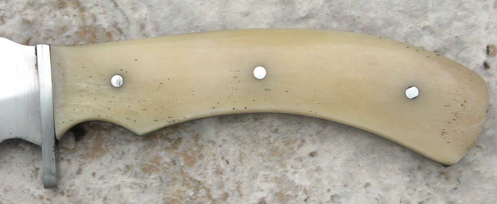 Wild Turkey Handmade Collection Full Tang Natural Camel Bone Fixed Blade Hunting Knife w/Leather Sheath Outdoors Fishing Camping (3)
