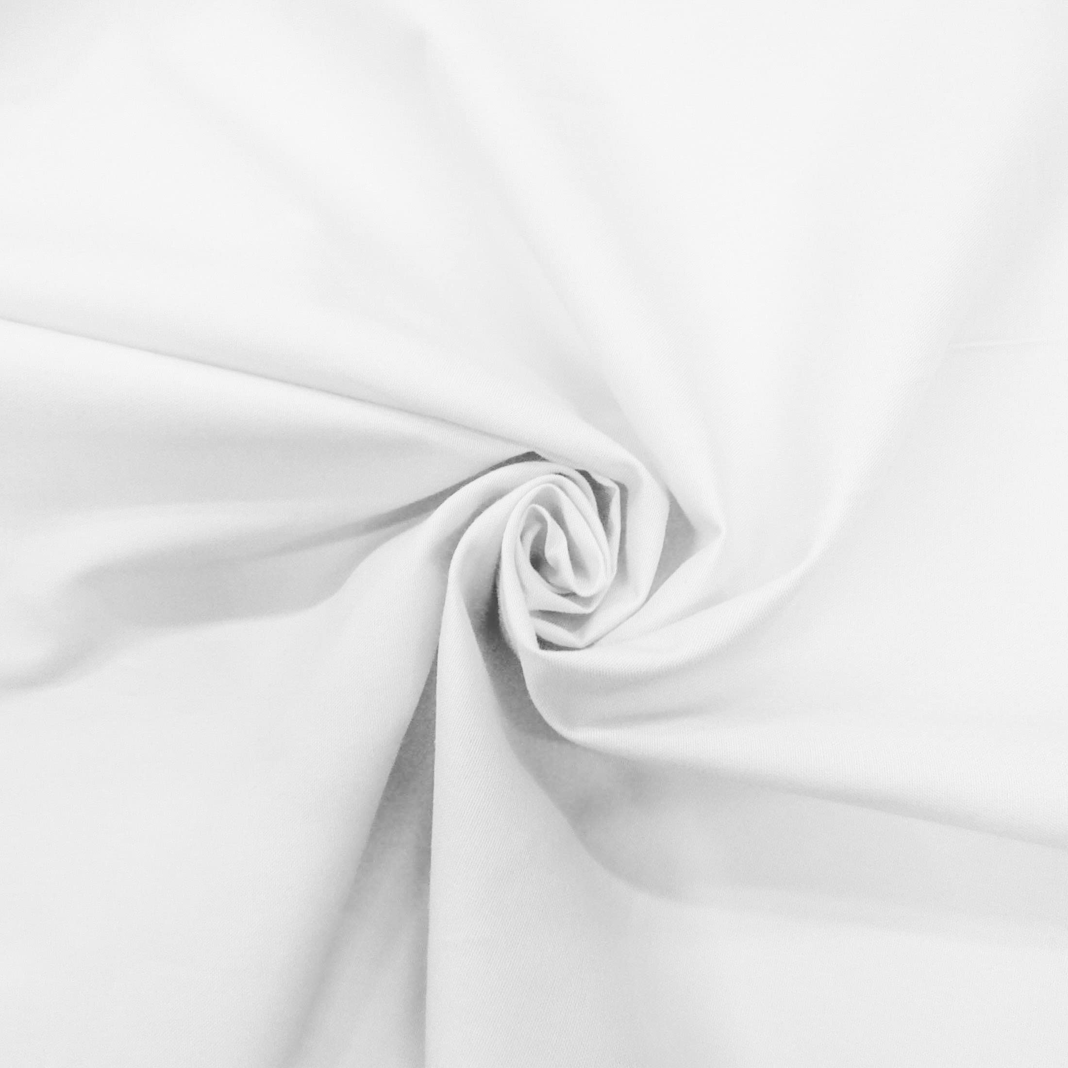 Shason Textile 100% Cotton Solid Fabric 45" Wide for Quilting Projects and Sewing, Sold by The Yard (1 Yard, White)