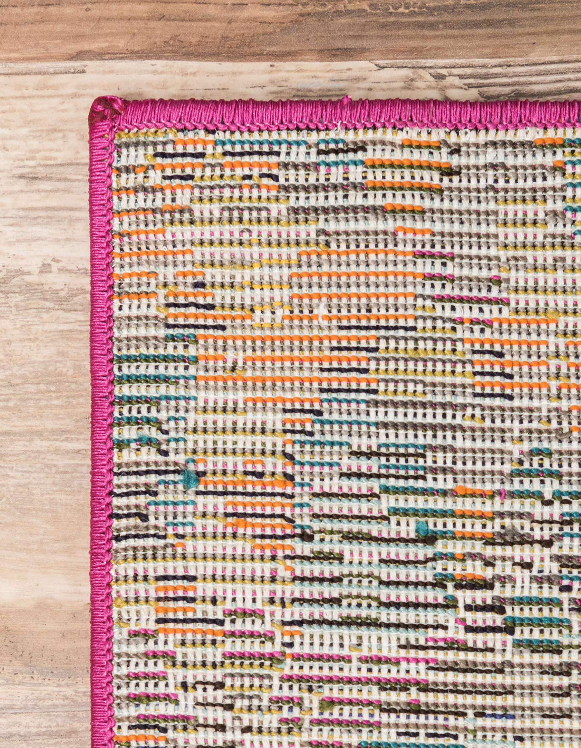 Unique Loom Jardin Collection Colorful, Vibrant, Abstract, Modern Area Rug, 6 x 9 ft, Multi/Blue
