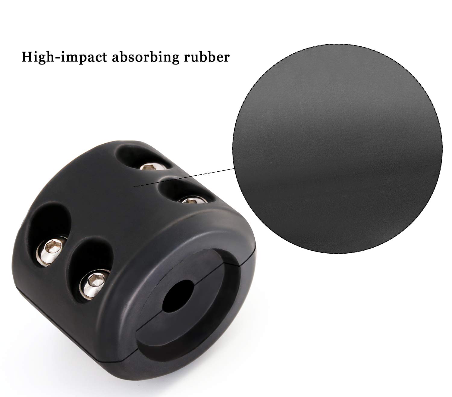 Winch Stopper for Cable. Truck UTV ATV Rubber Winch Cable Stopper, Protects Towing Hook, Synthetic Rope, Cable Line from Wear or Damage, Hawse, Bumper. Quick Installation with Tools. (black)