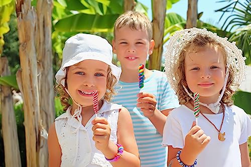 Twisty Lollipop, Rainbow Twist Lollipops Individually Wrapped Bulk, Kid's Lollipops Candy for Birthday, 12g Mixed Fruit Flavor 30 Pack