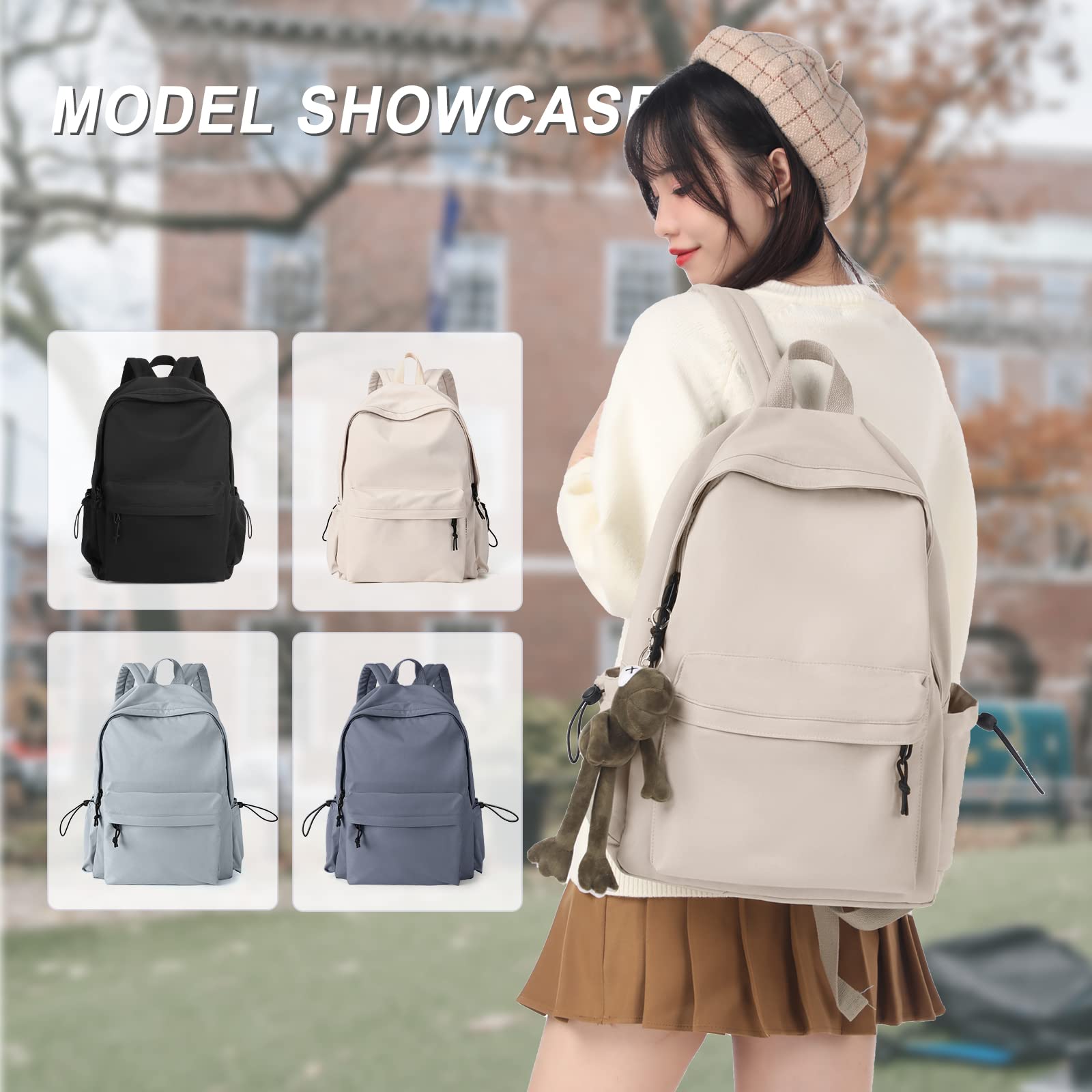UPPACK College Backpack Travel Essentials Backpack for Women Men Laptop Backpack Casual Daypack Gym Work Backpack for Women Aesthetic Lightweight Hiking Backpack Carry On Cute Backpack for Women