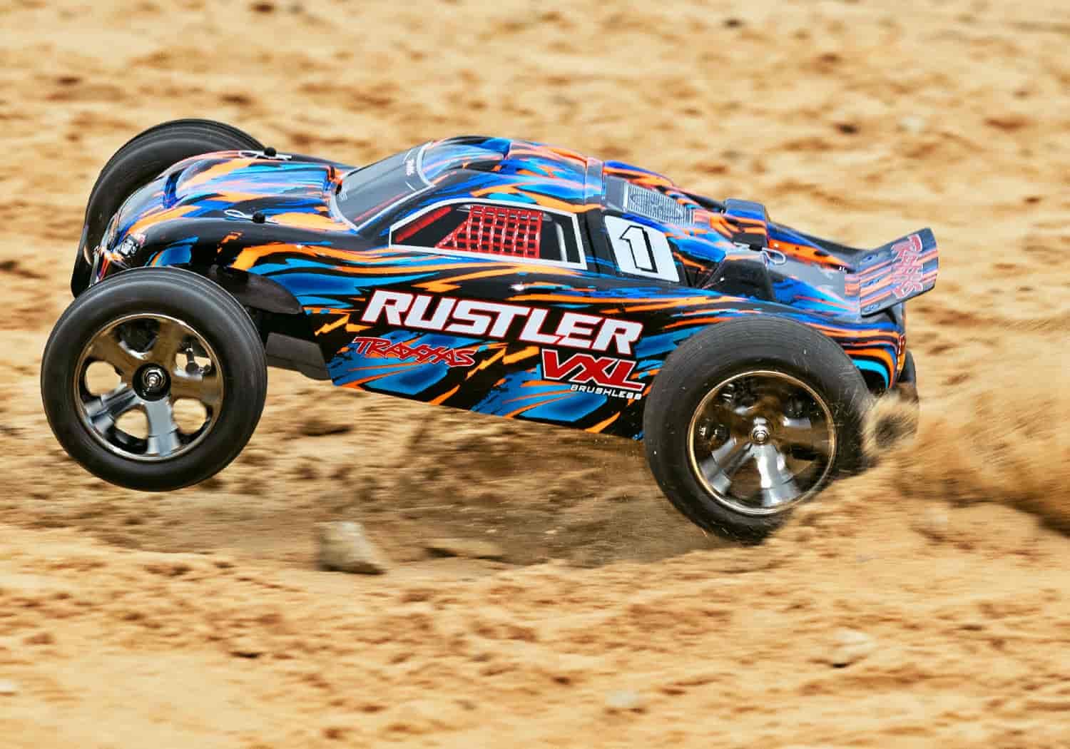 Traxxas 370764ORNG Rustler Vxl: 1/10 Scale Stadium T