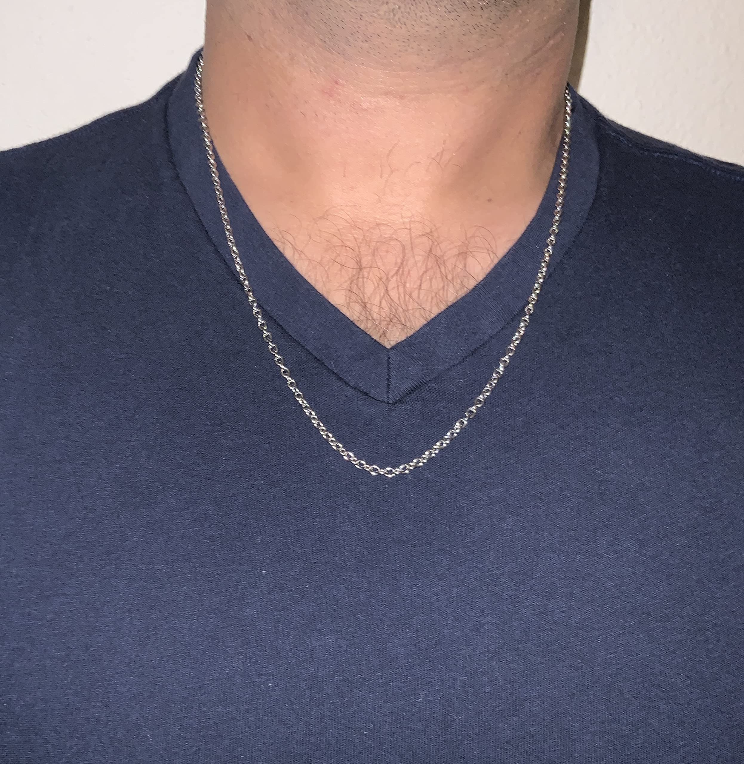 SILVERCLOSEOUT Stainless Steel Rolo Cable Chain Mens & Womens Unisex Necklace 3.1MM 20 Inch