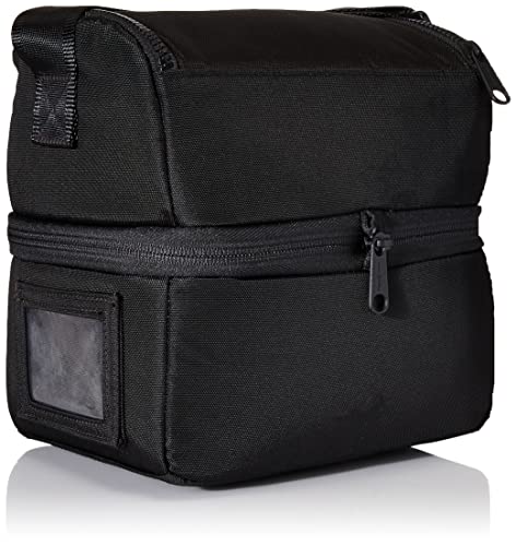Vera Bradley Women's Recycled Lighten Up ReActive Expandable Lunch Cooler Lunch Bag, Black, One Size