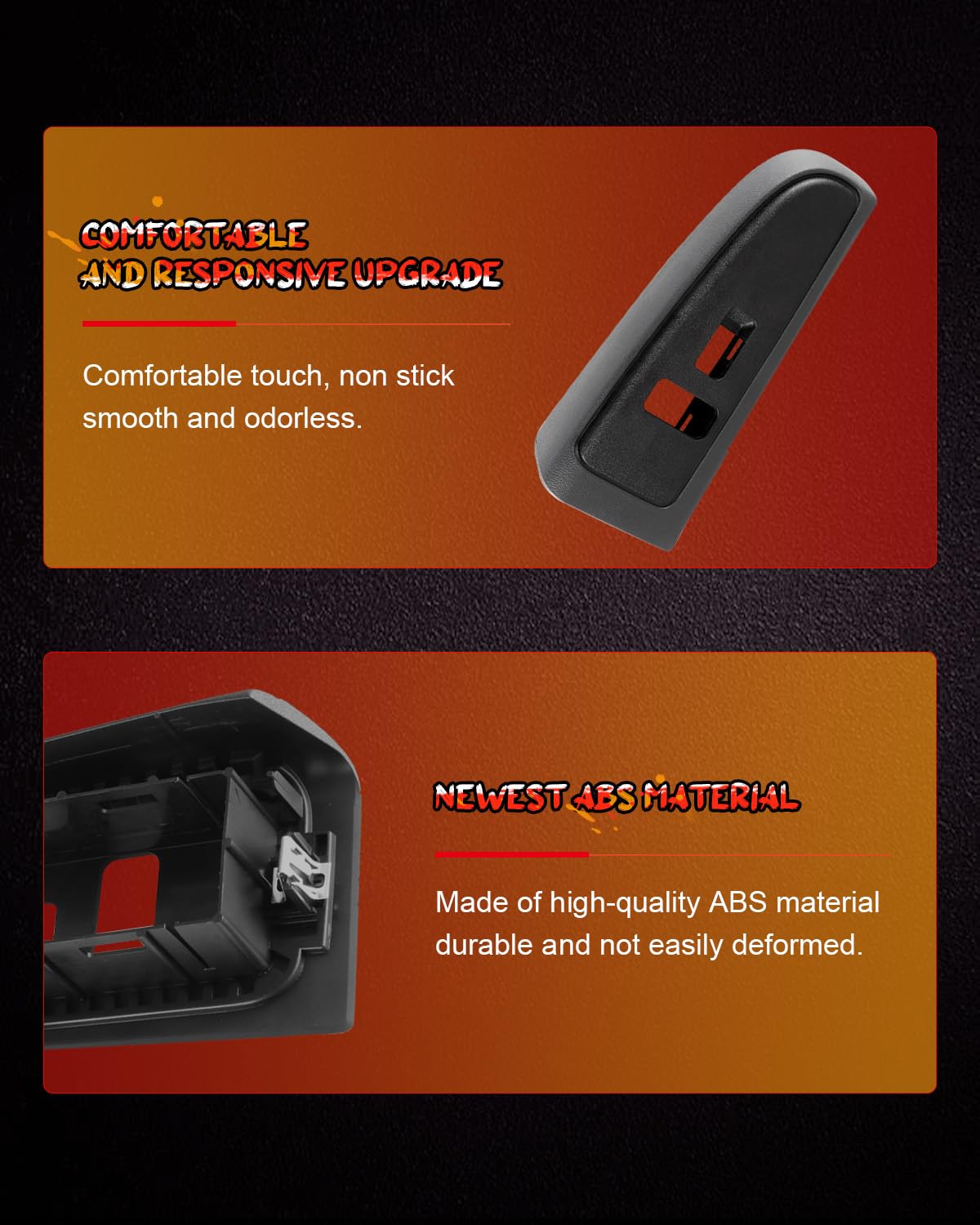 Window Switch Bezel Front Right fits for 2004-2006 Cadillac Escalade 2004-2006 Chevy Avalanche 1500 2500 2004-2006 Chevy Silverado 2500 2004-2006 GMC Sierra 2500 2004-2006 GMC Yukon Replace 89045120