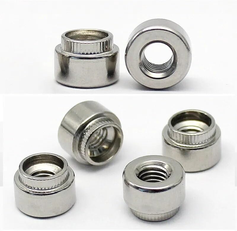Stainless Steel 304 Riveting Nut Press Riveting Riveting Nut Step Embossing Rivet Nut Z-M3 M4 M5 M6 M8 M10 (20pcs) (Color : Stainless Steel, Size : M5-1.2)
