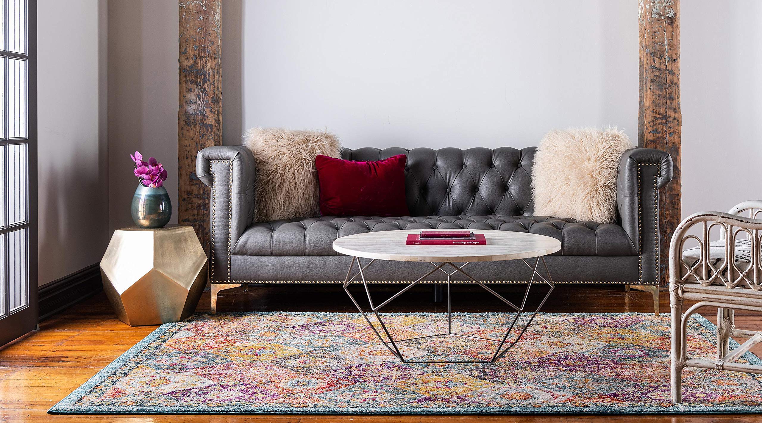 Unique Loom Penrose Collection Area Rug - Blake (9' 10" x 13' 11" Rectangle, Multi/ Blue)
