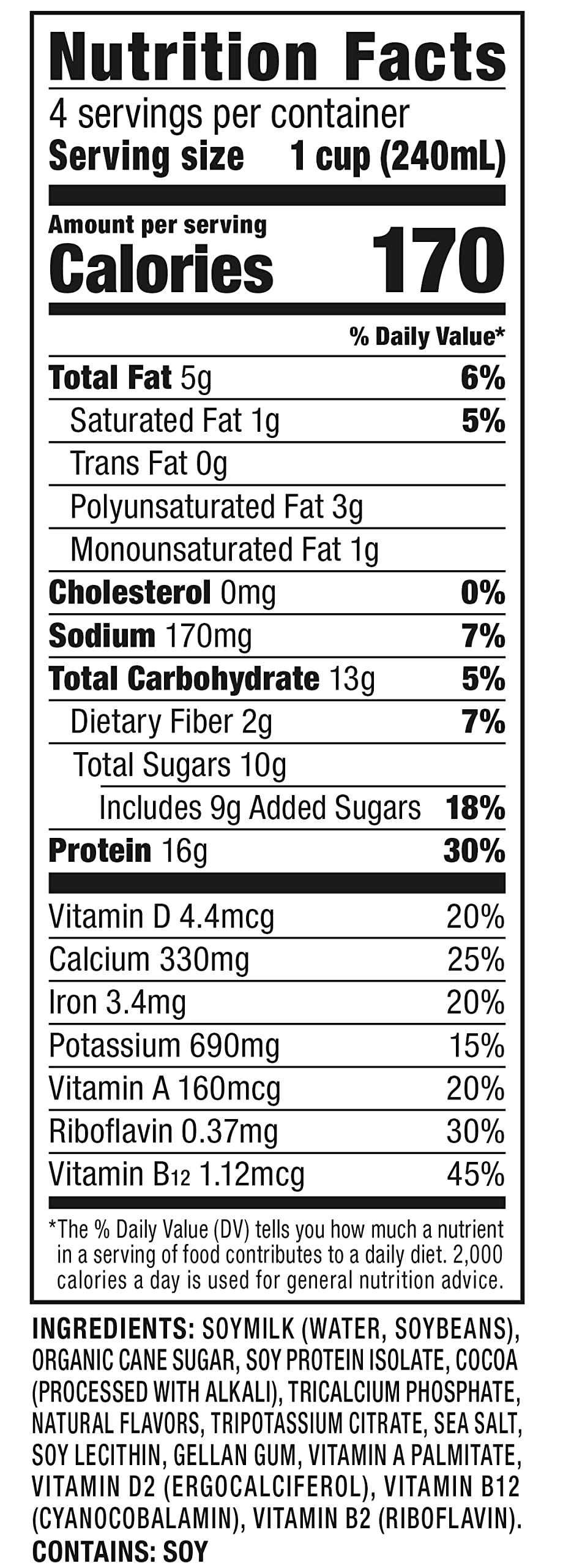 West Life Smoothie Blend Soy Milk, Chocolate, 16g of Protein, Vegan Dairy Alternative, Lactose-Free, 32oz (Pack of 12)