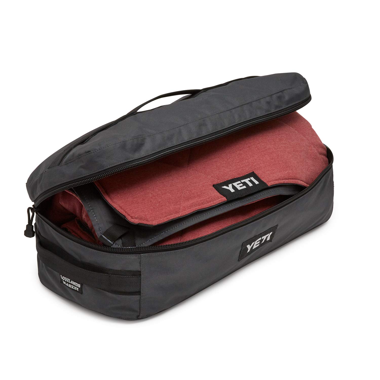 YETI Lowlands Blanket, Multi-Use Blanket with Travel Bag, Fireside Red