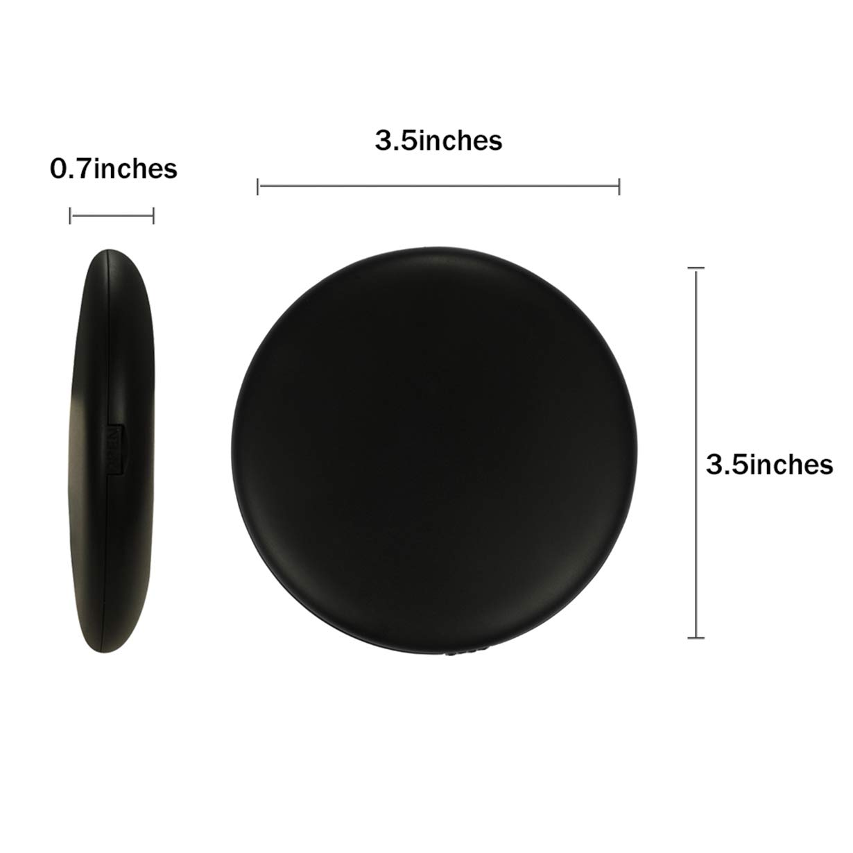 Travel Mirror- 10X Magnifying Mirror with Light- Small Compact Mirror for Pocket- Portable LED Lighted Makeup Mirror, Foldable Travel Mirror 1X & 10X Magnification