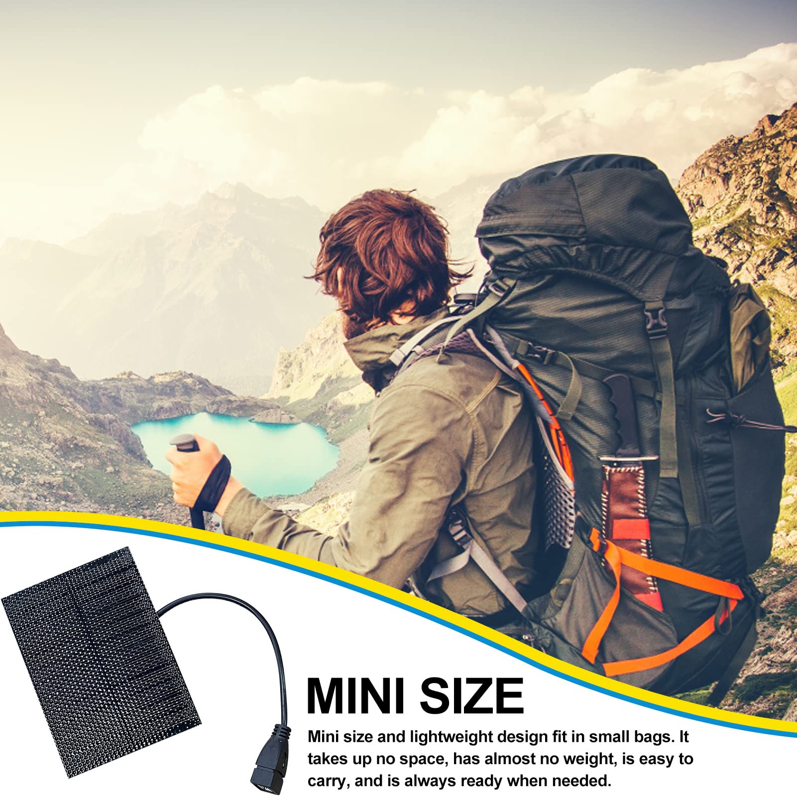 TREGOO Mini Solar Panel, Mini Solar Cells, Solar DIY System Kits Solar Panel Charger Monocrystalline for Bicycle Cameras Camping Solar Panel Waterproof Solar Panel
