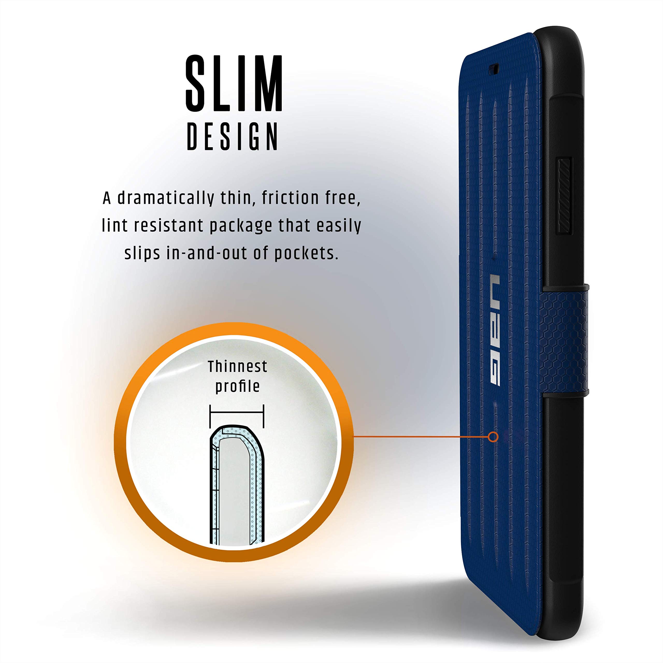 URBAN ARMOR GEAR UAG iPhone Xs Max [6.5-inch screen] Metropolis Feather-Light Rugged Folio[Cobalt] Military Drop Tested iPhone Card Case