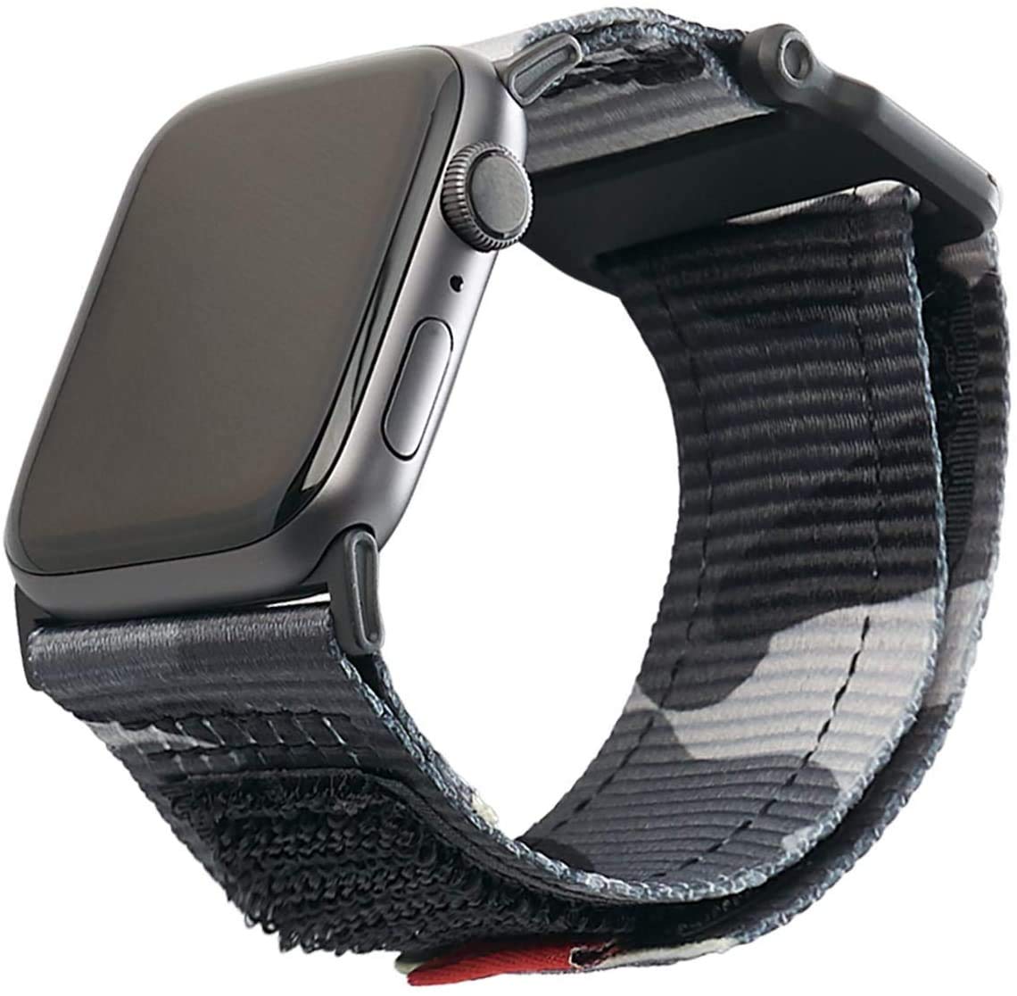 URBAN ARMOR GEAR UAG Compatible with Apple Watch Band 45mm/44mm/42mm, Series 7/6/5/4/3/2/1 & SE, High Strength Nylon Weave Replacement Strap, Active Midnight Camo