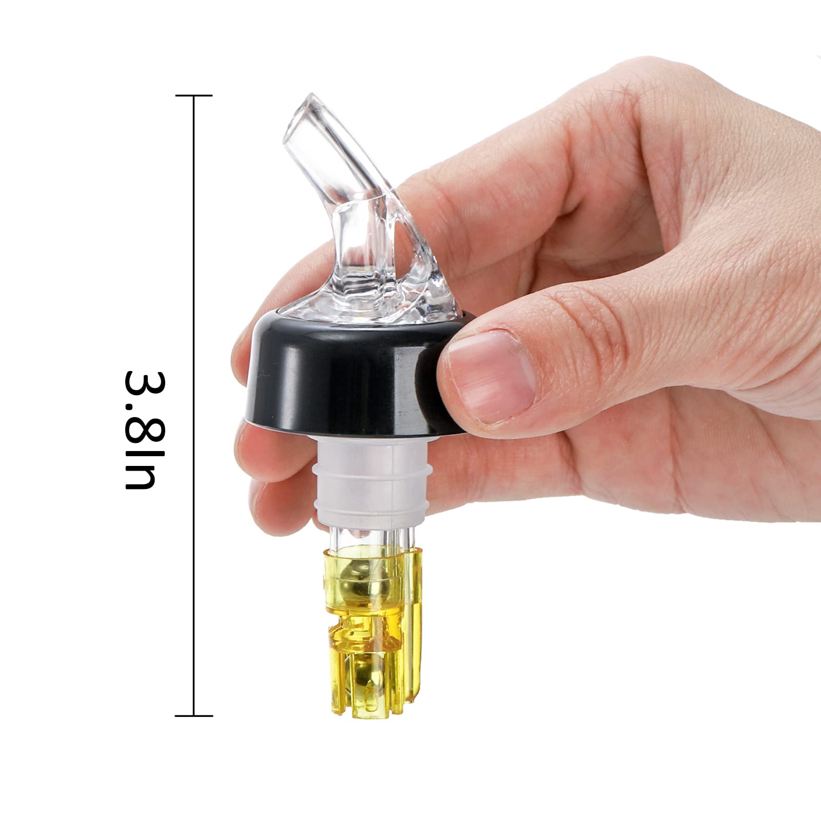 WUWEOT 12 Pack Measured Liquor Bottle Pourers, 1.5 Oz Automatic Wine Bottle Pourers, Jigger Quick Shot Dispenser for Home Bar Kitchen