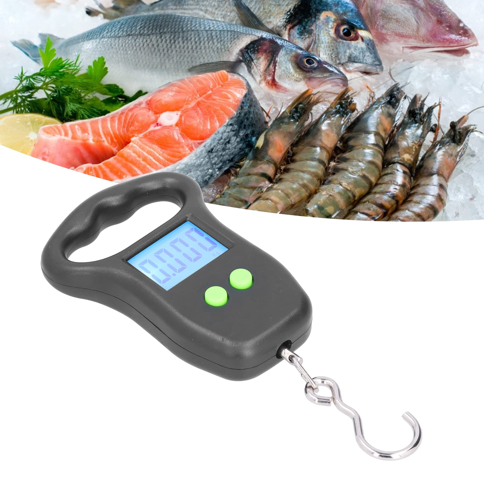 YWBL-WH Electronic Hook Scale Portable Pocket Digital Hanging Scale for Luggage Express Fishing Grocery, Platform Scale