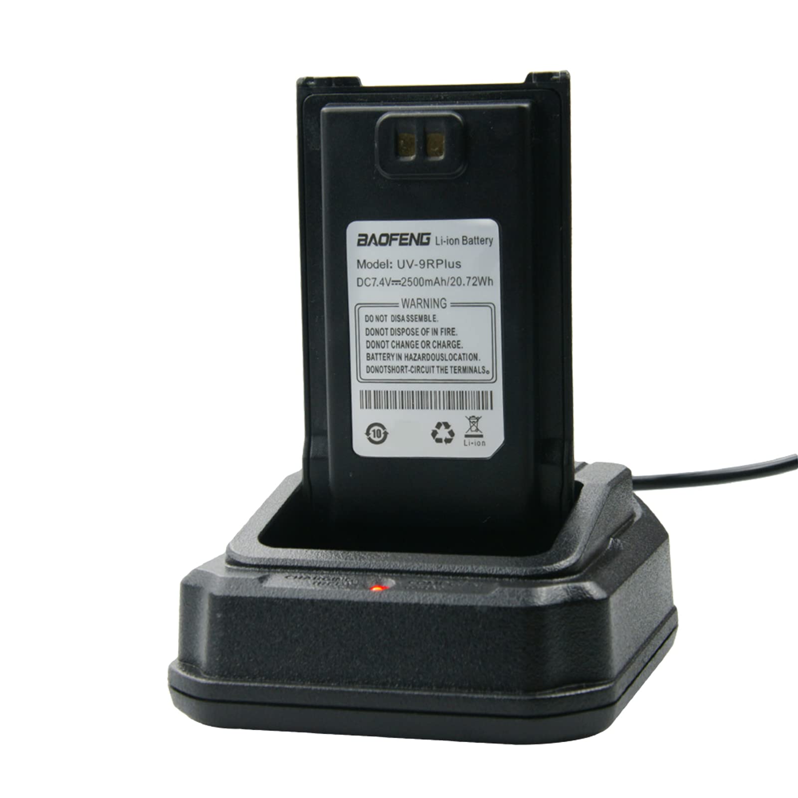 Vineyuan 7.4V 2500mAh Li-ion Replacement Battery for Baofeng UV-9R Plus Two Way Radio Battery