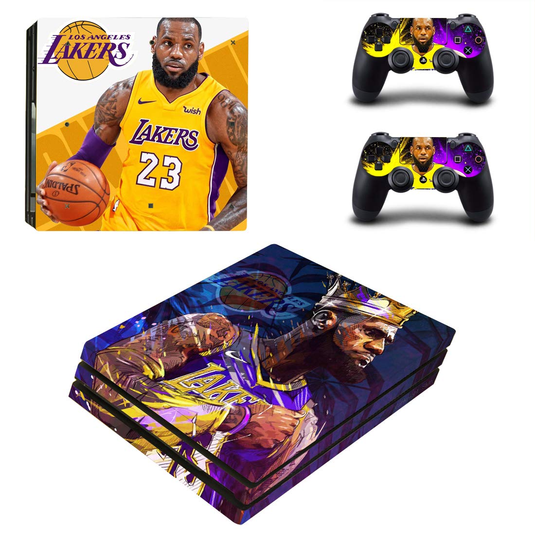 Vanknight Skin Vinyl Sticker Decals Wrap Compatible with PS4 Pro Console Controllers Basketball Legend Goat