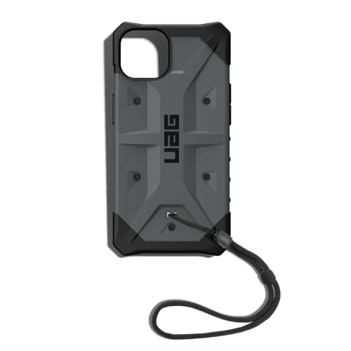 URBAN ARMOR GEAR UAG iPhone 13 Pro Max [6.7-inch screen] Case, Pathfinder Silver & Paracord Lanyard Adjustable Wrist Strap, Black