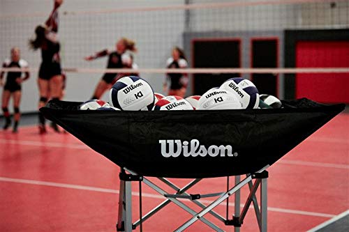 WILSON K1 Silver Indoor Game Volleyball - Official Size, Red/White/Navy