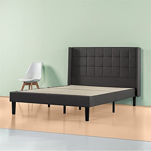 Zinus Dori Upholstered Platform Bed Frame, Queen & 12 Inch Green Tea Memory Foam Mattress/CertiPUR-US Certified/Bed-in-a-Box/Pressure Relieving, Queen