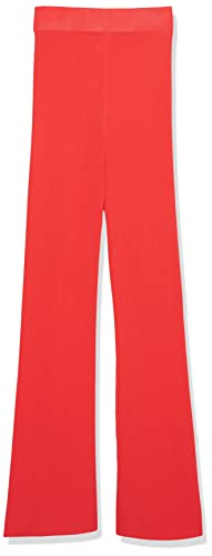 The Drop Women's Ellison Rib Flare Leg Sweater Pant, Fire Orange, XXS