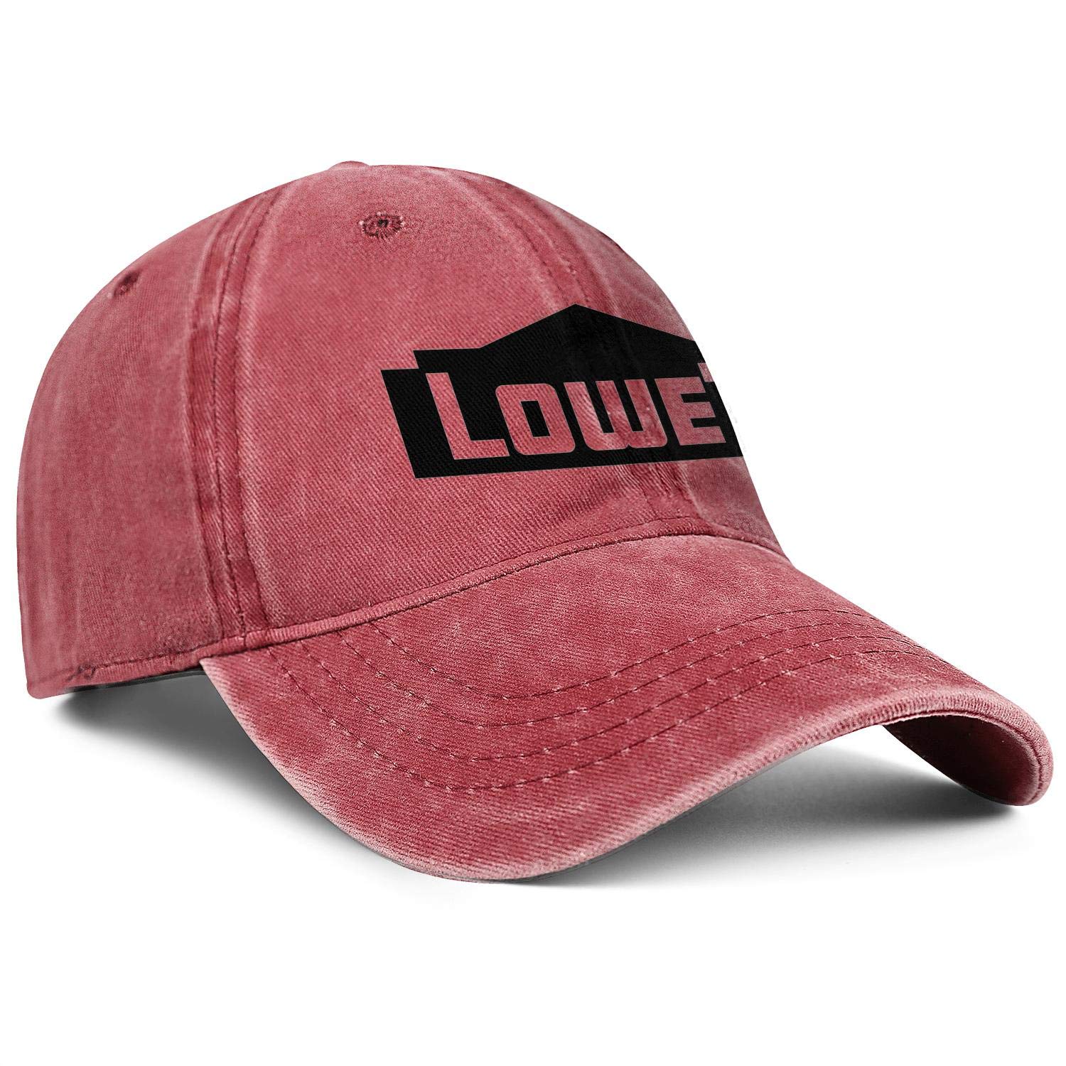 Unisex Men's Denim Baseball Hats Hip Hop Adjustable Mesh Dad Lowe's-Home-Improvement-Black-Logo-Flat Caps