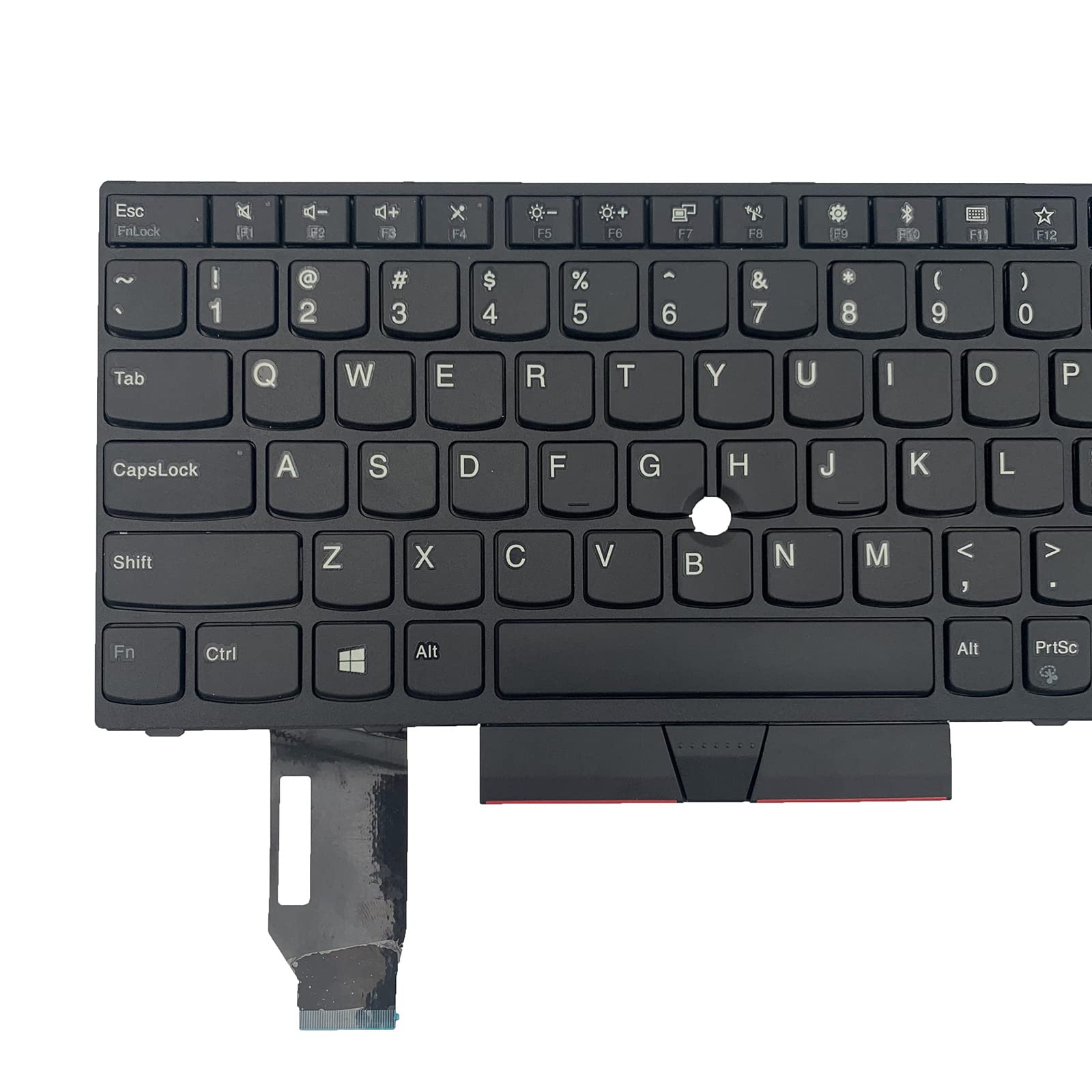 yhfshop Laptop Replacement US Layout Keyboard for Lenovo ThinkPad E580 E585 E590 L580 P52 P53 P73 T590(Without Red Pointer)