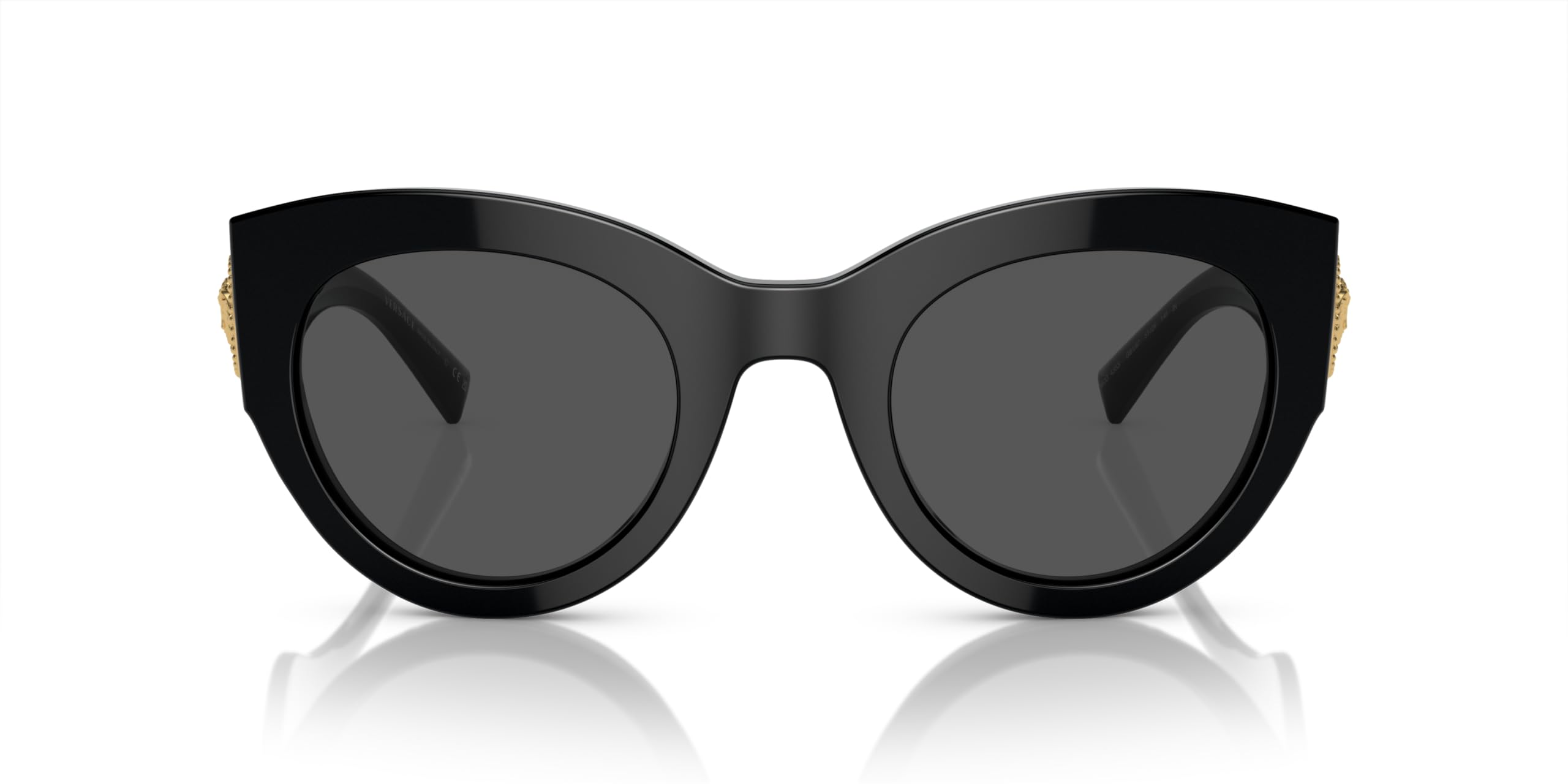 Versace Woman Sunglasses Black Frame, Dark Grey Lenses, 51MM