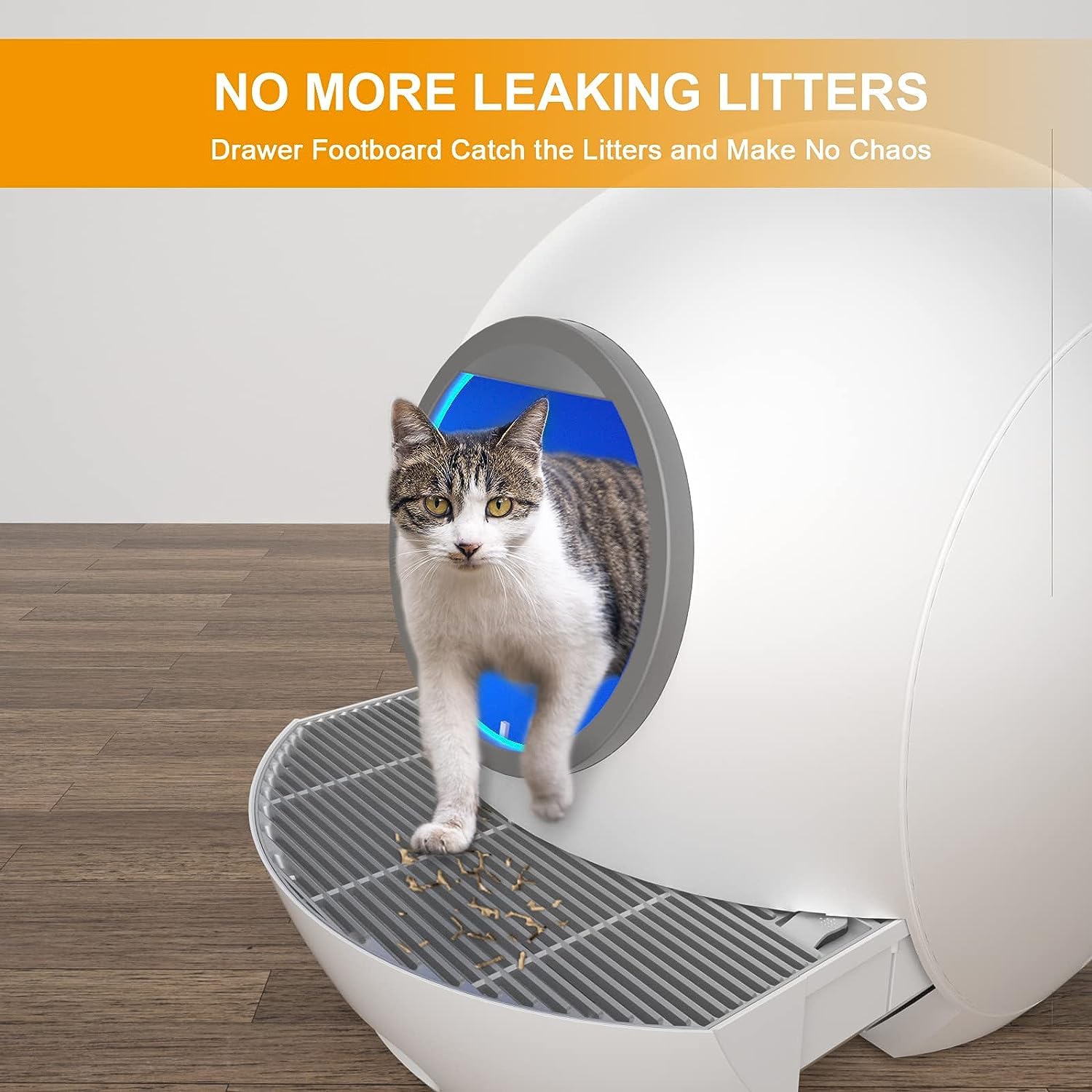 YYSAIL Self-Cleaning Cat Litter Box Extra Large Smart Automatic Cat Litter Box with APP Control & Safe Alert & Smart Health Monitor, Odor Removal Cat Litter Box for Multiple Cats