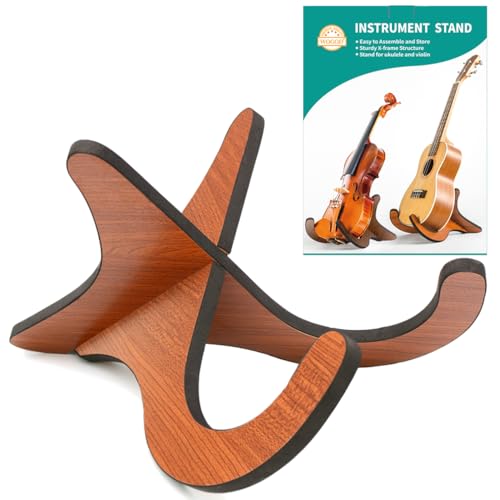 WOGOD Ukulele Stand Instrument Stand Folding Portable Stand for Mandolins and Violins .