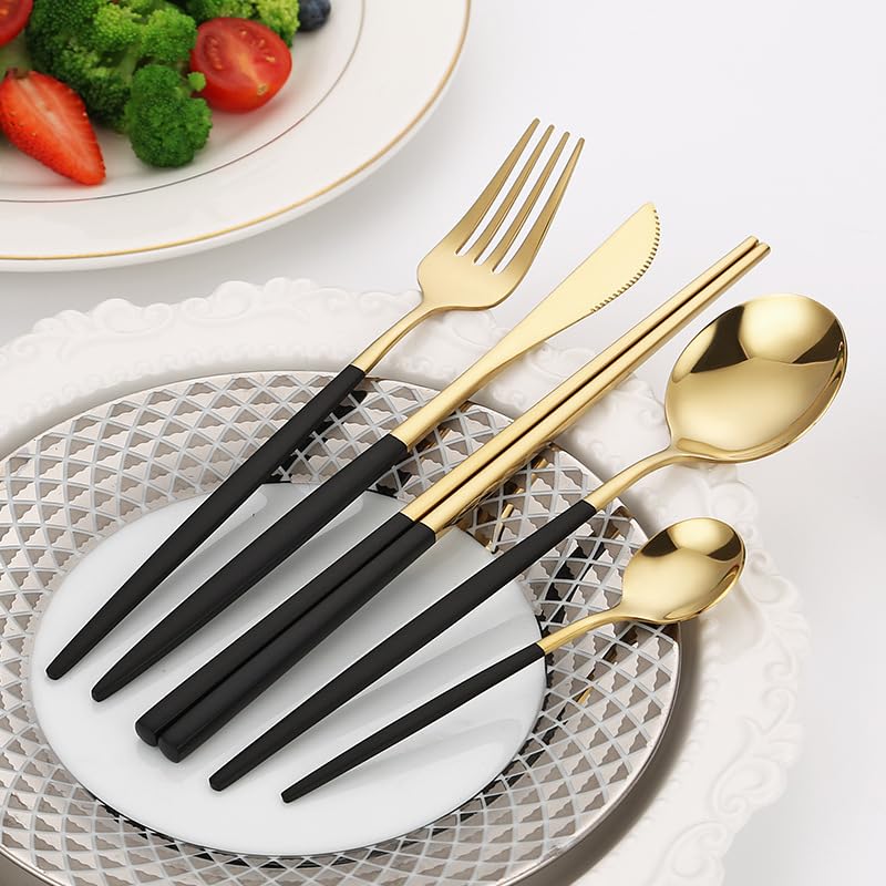 SUBHYA Stainless Steel Serving Spoon Set Large Serving Utensils of Spoons for Catering, Dishwasher Safe Kitchen Tableware for Home and Restaurant