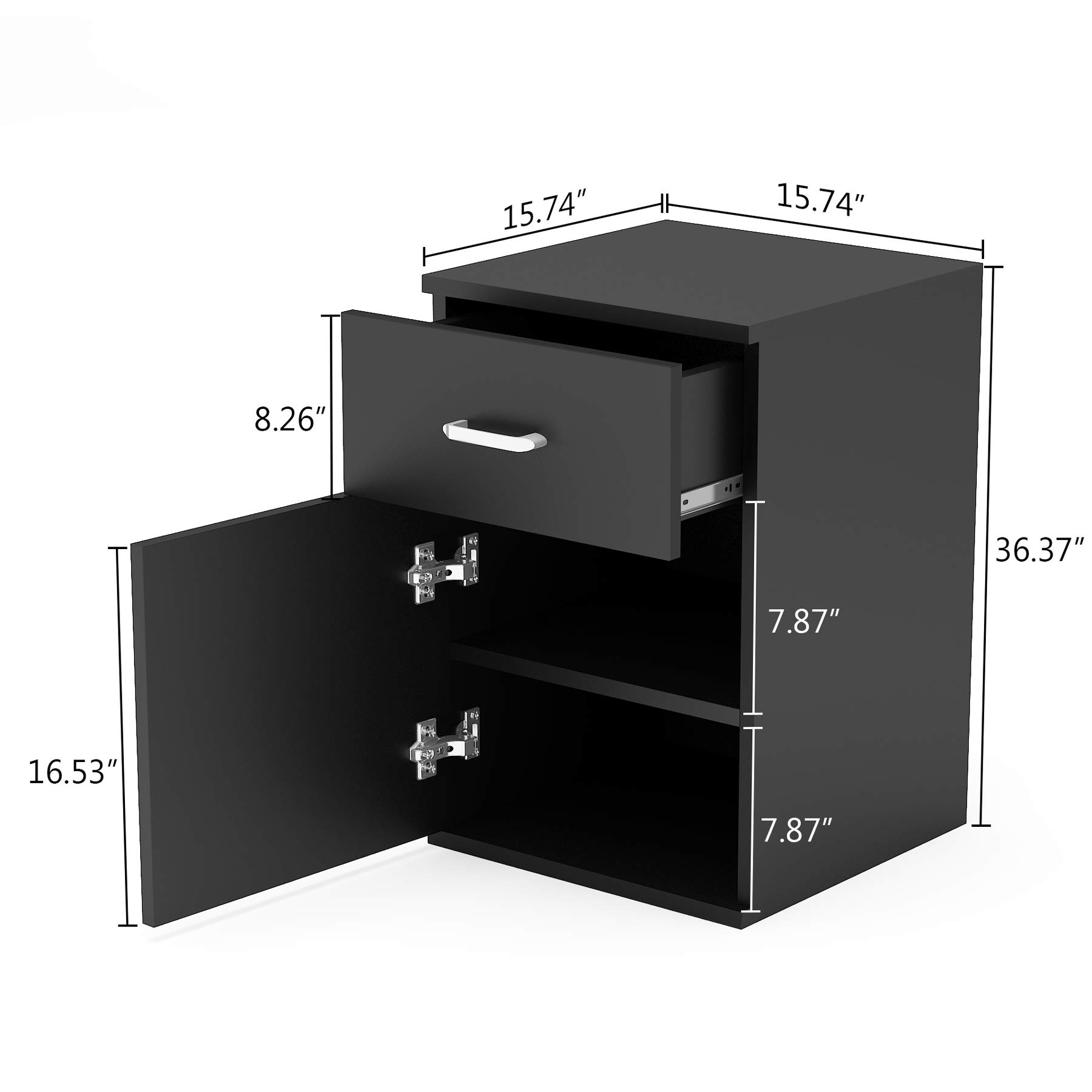 Tribesigns Reversible L Shaped Corner Computer Desk with Storage File Cabinet, 55 inch Rotating Standing Executive Office Study Writing Desk Table Workstation with Drawers for Home Office (Black)